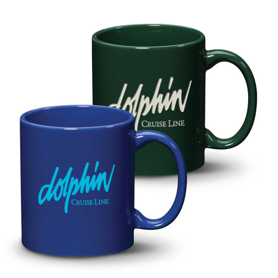 11oz Malibu Ceramic Mug In a Variety of Colors - Single Color or Deep ...